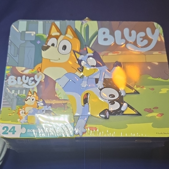 Bluey | Toys | Bluey 24piece Puzzle Set Blue And Yellow | Poshmark